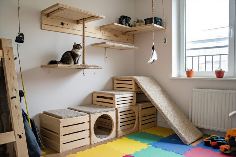 Building an Indoor Cat Play Area on a Budget Step by Step